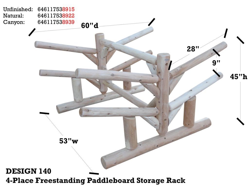 Stand Up Paddleboard Storage | Freestanding Storage Rack for 4 SUPs